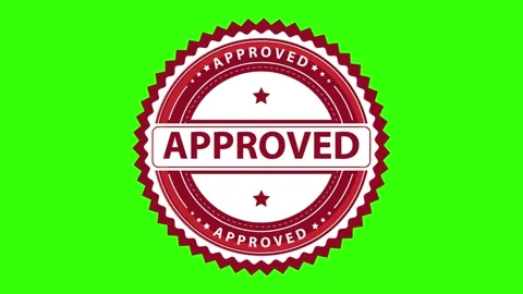 Approved stamp animation green screen fo... | Stock Video | Pond5