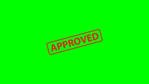 approved stamp animation on green, white... | Stock Video | Pond5