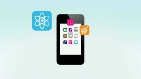 Apps on Smart Phone Intro Animation with... | Stock Video | Pond5