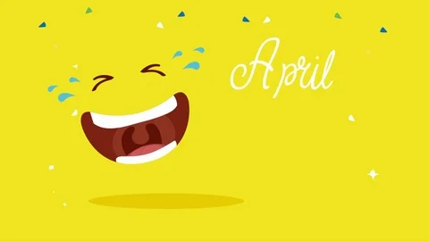 april fools day card with laugh and lett... | Stock Video | Pond5