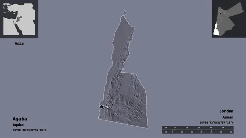 Aqaba location. Jordan. Administrative m... | Stock Video | Pond5