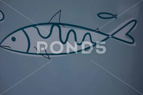 an aquatic animal which lives in the water fish symbol, Aufnahmedatum ...