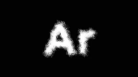 Ar or Argon Molecule Symbol Smoke Cloud ... | Stock Video | Pond5