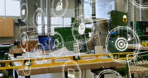 AR overlay appearing, rotating interface... | Stock Video | Pond5