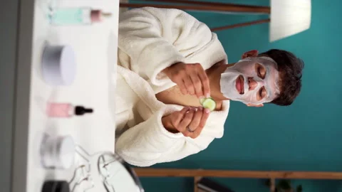 An Arab man removing a mask and pieces o... | Stock Video | Pond5