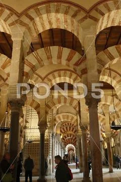 Arabic columns in the prayer hall of the former mosque ~ Premium Photo ...