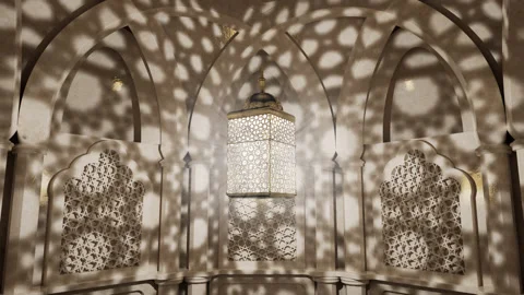 Arabic Shadow Lamp casting shadows on a ... | Stock Video | Pond5