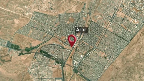 Arar City Map Zoom (Saudi Arabia) from S... | Stock Video | Pond5