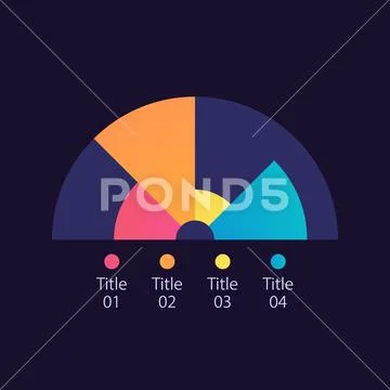 Arc infographic chart design template for dark theme Illustration ...
