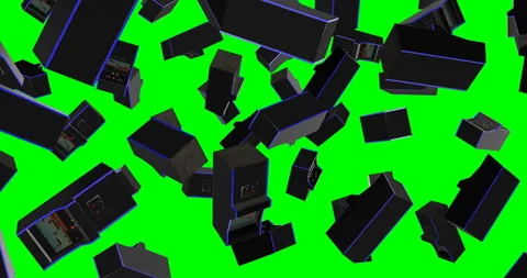 Arcade Video Game falling slow motion | Stock Video | Pond5