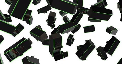 Arcade Video Game falling slow motion | Stock Video | Pond5