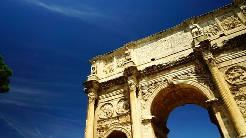 Arch of Constantine in perspective view ... | Stock Video | Pond5