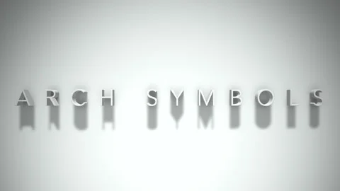 arch symbols 3D title animation white te... | Stock Video | Pond5