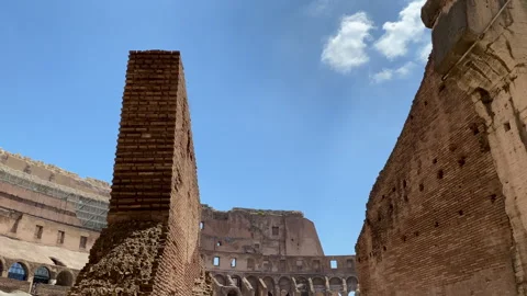 Archaeological stonework of rome colosse... | Stock Video | Pond5