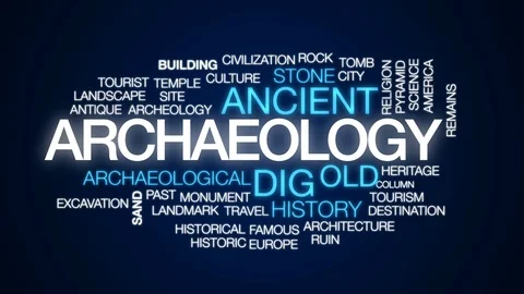 Archaeology animated word cloud, text de... | Stock Video | Pond5