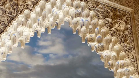 Arches in Islamic style in Alhambra,Spai... | Stock Video | Pond5