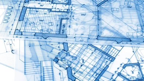 Architectural Blueprints - architectural... | Stock Video | Pond5