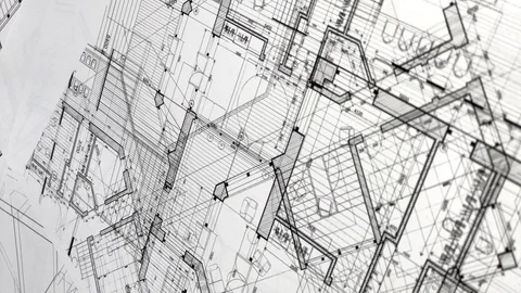 Architectural Blueprints - architectural... | Stock Video | Pond5