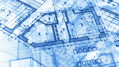 Architectural Blueprints - architectural... | Stock Video | Pond5