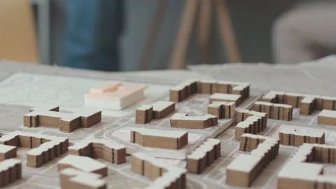 Architectural Layout on Map at Office De... | Stock Video | Pond5