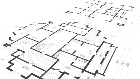 Architectural plan .House plan project .... | Stock Video | Pond5