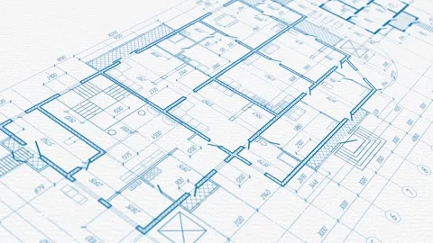 Architectural plan .House plan project .... | Stock Video | Pond5