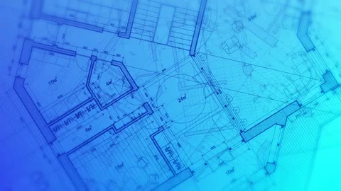 Architecture design: blueprint plan mode... | Stock Video | Pond5