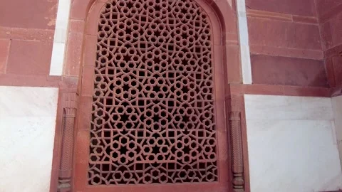 Architecture of jali window from down to... | Stock Video | Pond5