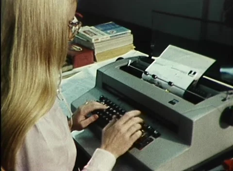 Archive Footage: Secretary / Typewriter... | Stock Video | Pond5