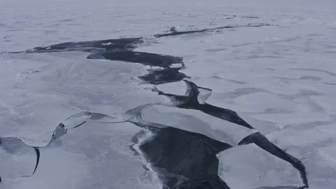 Arctic aerial, sea ice with meltponds, n... | Stock Video | Pond5