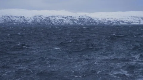 Arctic ocean waves during storm. Arctic ... | Stock Video | Pond5