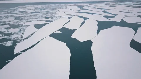 Arctic sea ice breakup, IPCC tipping poi... | Stock Video | Pond5