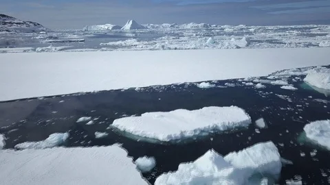 Arctic sea ice pack flying low, fragment... | Stock Video | Pond5