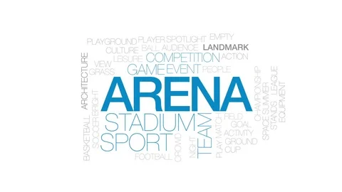 Arena animated word cloud, text design a... | Stock Video | Pond5