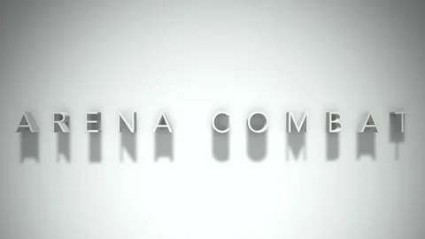 arena combat 3D title animation white te... | Stock Video | Pond5