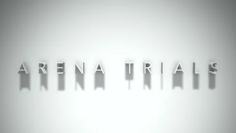 arena trials 3D title animation white te... | Stock Video | Pond5