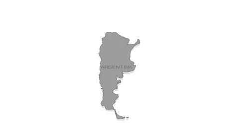 Argentina animated map with alpha channe... | Stock Video | Pond5