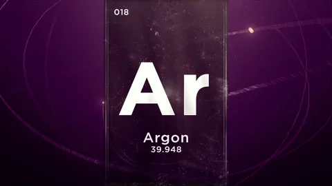 Argon (Ar) symbol chemical element of th... | Stock Video | Pond5