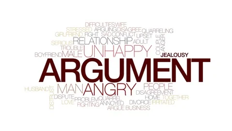 Argument animated word cloud, text desig... | Stock Video | Pond5