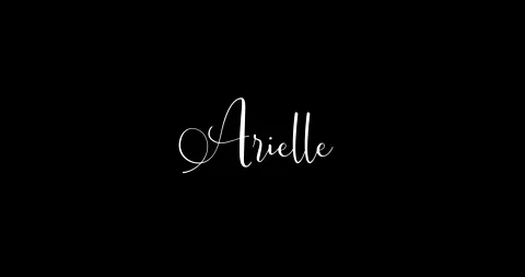 Arielle Female Name Animated Hand Writte... | Stock Video | Pond5