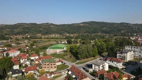 Arilje, Serbia. Aerial View of Green Lan... | Stock Video | Pond5