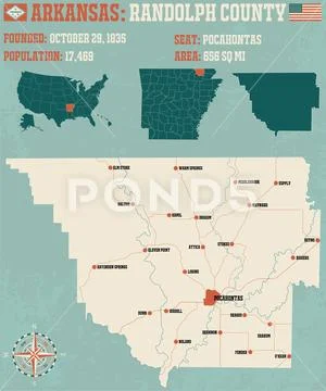 Arkansas: Randolph county map: Graphic #73042537