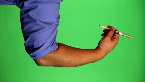 An arm in front of a green screen to be ... | Stock Video | Pond5