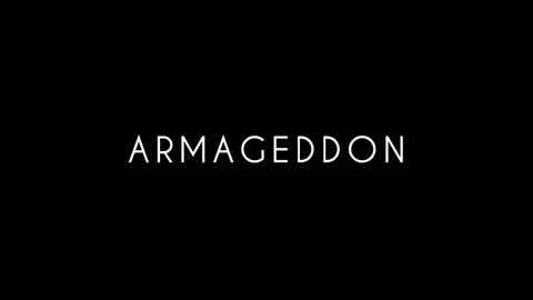 Armageddon sign with white letters on bl... | Stock Video | Pond5