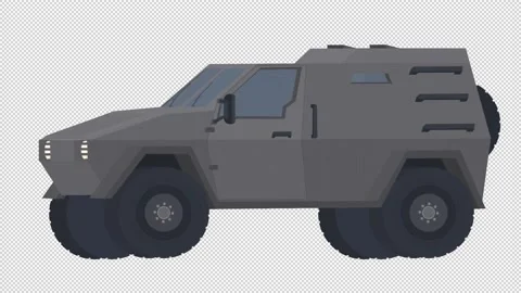 Armored car. Animation of a military veh... | Stock Video | Pond5