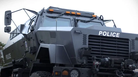 Armored SWAT vehicle sitting in police s... | Stock Video | Pond5