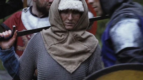 Army lineup in the forest before the med... | Stock Video | Pond5