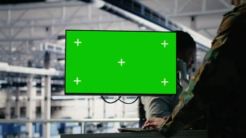 Army programmer in server hub uses AI ap... | Stock Video | Pond5