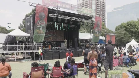 Army rapper performs on Atlanta Juneteen... | Stock Video | Pond5