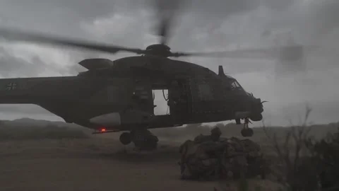 Army soldiers taking cover as German mil... | Stock Video | Pond5